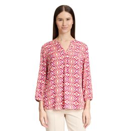 Cartoon Damen Shirtbluse "Damen mit Muster"pink, apricot, Gr. 34, Obermaterial: 100% Viskose, Blusen