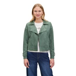 Jackenblazer Cartoon "Damen mit Taschen", Damen, Gr. 38, grün, Obermaterial: 90% Polyester, 10% Elasthan, gerade normal, Rundhals, Blazer