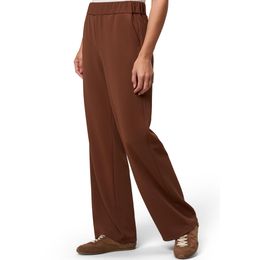 Zero Damen Stoffhose "Damen mit elastischem Bund 30 Inch"cappuccino, Gr. 44, unifarben, Twill, Obermaterial: 96% Polyester, 4% Elasthan, Hosen,