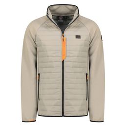 Geographical Norway Fleecejacke "Traboule" in Beige/ Grau - 68% | Gr&ouml;&szlig;e XL | Herren-pullover-sport