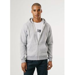 Pepe Jeans Sweatjacke "Macbeth" in Hellgrau - 37% | Gr&ouml;&szlig;e XL | Herren-sweatshirts-jacken