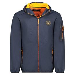 Geographical Norway Softshelljacke "Tedro" in Dunkelblau/ Orange - 65% | Gr&ouml;&szlig;e L | Herren-outdoorjacken