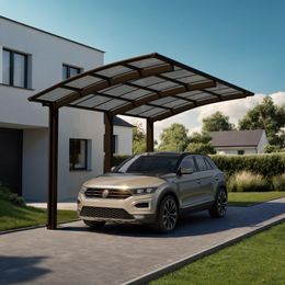 XIMAX Einzelcarport 'Portoforte Typ 110 MR' mattbraun 270 x 495 x 298 cm