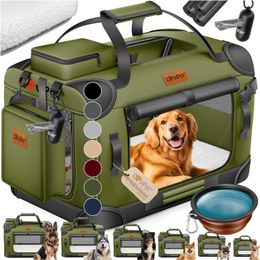 LOVPET&reg; Hundebox Hundetransportbox faltbar Inkl.Hundenapf Transporttasche Hundetasche Transportbox f&uuml;r Haustiere, Hunde und Katzen Haustiertransportbox