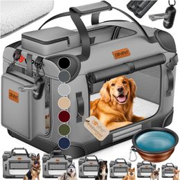LOVPET&reg; Hundebox Hundetransportbox faltbar Inkl.Hundenapf Transporttasche Hundetasche Transportbox f&uuml;r Haustiere, Hunde und Katzen Haustiertransportbox