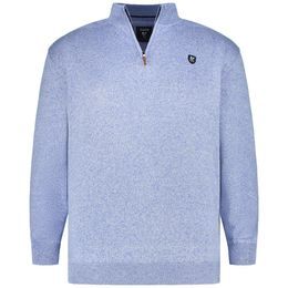 Gro&szlig;e Gr&ouml;&szlig;en Hajo Pullover in melierter Optik Farbe dunkelblau Gr&ouml;&szlig;e: 5XL