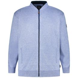 Gro&szlig;e Gr&ouml;&szlig;en Hajo Strickjacke in melierter Optik Farbe dunkelblau Gr&ouml;&szlig;e: 5XL