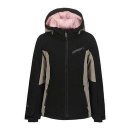 Icepeak Ski-/ Snowboardjacke "Lanett" in Schwarz/ Taupe/ Rosa - 60% | Gr&ouml;&szlig;e 176 | Kinder-outdoor-jacken