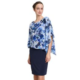 Vera Mont Damen Cocktailkleid "Damen mit Blumenprint", blau, Gr. 36, Obermaterial: 100% Polyester; Futter: 100% Polyester, Kleider, Druck