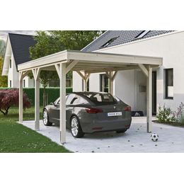 Skan Holz Einzelcarport SKANHOLZ, beige, Carports, "Grunewald", mit Aluminiumdach