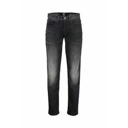 Lerros Herren Relax-fit-Jeans "Lerros BAXTER 5-Pocket-Denim im Used-Look, RELAXED FIT, black", grau, Gr. 31, 99% Baumwolle, 1% Elasthan, Jeans