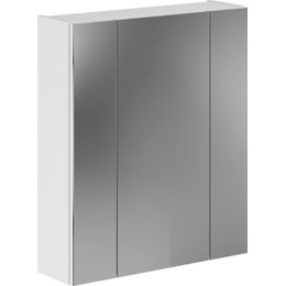 Spiegelschrank Inosign, B:60cm H:70cm T:18cm, wei&szlig;, MDF, Spanplatte, Badezimmer, Schr&auml;nke, "Malm&ouml;, Breite 60 cm, 3 Spiegelt&uuml;ren, 9 F&auml;cher, 6