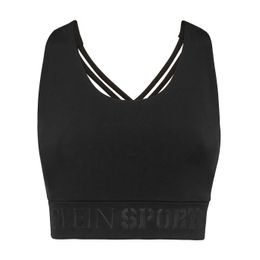 Plein Sport Damen Lauftop "Sport BH", schwarz, Gr. S, Obermaterial: 90% Polyester, 10% Elasthan, Tops