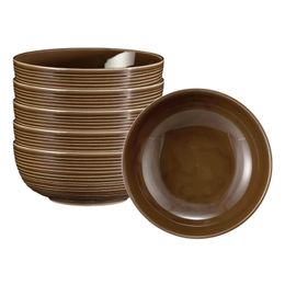 Seltmann Weiden Schale "Foodbowl Terra &oslash; 20,4 cm 6er Set", B/H/L: 20,4cm, braun, Sch&uuml;sseln