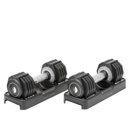 HALF HUMAN Hantel-Set "Verstellbares Hantel-Set 2x5 kg", 10 kg, schwarz, Hanteln, Gewicht pro Hantel betr&auml;gt 5 kg