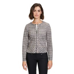 Betty Barclay Damen Jackenblazer "Damen mit Rei&szlig;verschluss", grau, Gr. 42, Samt, Obermaterial: 95% Polyester, 5% Elasthan, Blazer, Material
