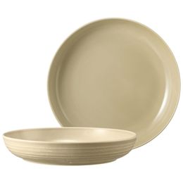 Seltmann Weiden Schale "Foodbowl Terra &oslash; 28,4 cm 2er Set", B/H/L: 28,4cm, beige, Sch&uuml;sseln