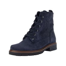 Gabor Damen Schn&uuml;rstiefelette "Gabor Stiefelette Nubukleder", Gr. 40, blau, Nubukleder, Schuhe