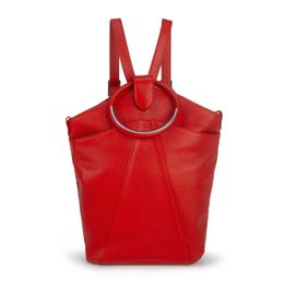 Gretchen Damen Cityrucksack "Maple Metal Backpack"scarlet, Leder, Rucks&auml;cke