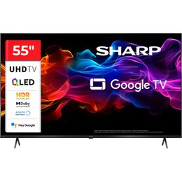 Sharp QLED-Fernseher "4T-C55HP_", 55 ′′, schwarz, Fernseher