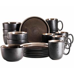 M&auml;ser M&Auml;SER Fr&uuml;hst&uuml;cks-Geschirrset "NIARA, Fr&uuml;hst&uuml;cks Set, Steinzeug", 18 Stk., braun, Geschirr-Sets, Geschirr-Set, Service