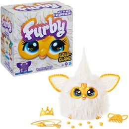 Hasbro Kinder Plüschfigur "Furby Gold Glam interaktives Spielzeug"bunt, B:23,4cm H:19cm T:11,4cm, Plüschfiguren, mit Licht- und Soundeffet