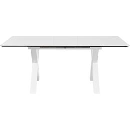 Esstisch, H:76cm, wei&szlig;, SET ONE BY Musterring, Garten, Tische, "New Atlanta", Platte rechteckig mit schweizer Kante, ausziehbar, Gestell in X-Form