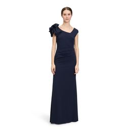 Vera Mont Damen Abendkleid "Damen figurbetont", blau, Gr. 40, Crêpe, Obermaterial: 95% Polyester, 5% Elasthan; Besatz: 100% Polyester; Futter: 100%