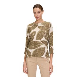 Betty Barclay Damen Strickpullover "Damen mit Print", gr&uuml;n, Gr. 40, Strick, Obermaterial: 100% Baumwolle., Pullover, Glitzersteine