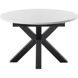Esstisch, H:81cm, schwarz, SET ONE BY Musterring, K&uuml;che, Tische, "New Atlanta", mit runder Platte, ausziehbar, Stern-Fu&szlig;, Ma&szlig;e &Oslash;130cm (170x130cm)