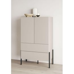 W&auml;scheschrank OTTO HOME, B:90cm H:150cm T:50cm, beige, FSC-zertifizierter Holzwerkstoff, Melamin, Metall, Schr&auml;nke, "Jukon, moderner griffloser