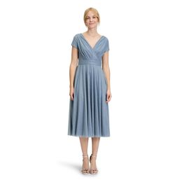 Vera Mont Damen Cocktailkleid "Damen im Glitzer-Look", blau, Gr. 46, Netz, Obermaterial: 100% Polyester; Futter: 100% Polyester, Kleider, Material