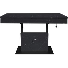 M&auml;usbacher Couchtisch M&Auml;USBACHER, schwarz, Wohnzimmer, Tische, "Lift Couchtisch", h&ouml;henverstellbar 58-77cm,Tischplatte aufziehbar, Staufach, 110cm breit
