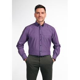 Eterna Herren Langarmhemd "COMFORT FIT", lila, Gr. 42, Popeline, 100% Baumwolle, Hemden, NON IRON (b&uuml;gelfrei)
