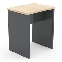 Essgruppe Vcm, B:40cm, grau, Obermaterial: 100% Holz Wood., Sitzm&ouml;bel-Sets, "Sitzhocker W&uuml;rfel Fu&szlig;ablage Beistelltisch Esal"