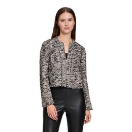 Betty Barclay Damen Jackenblazer "Damen mit Fransen", schwarz, Gr. 36, Obermaterial: 55% Baumwolle, 40% Polyester, 5% Polyester, Blazer, Material