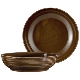 Seltmann Weiden Schale "Foodbowl Terra &oslash; 25,5 cm 2er Set", B/H/L: 25,5cm, braun, Sch&uuml;sseln