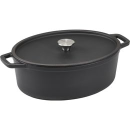 Hanseatic Br&auml;ter "Hanseatic", 6 l + H&ouml;he 12cmschwarz, T&ouml;pfe, Ovaler Gusseisen Br&auml;ter inklusive Griffschutz f&uuml;r Induktion geeignet