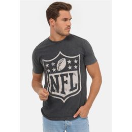 Recovered Damen T-Shirt "NFL Vintage Shield Washed Core", schwarz, Gr. S, bedruckt, 100% Baumwolle, Shirts, mit NFL-Logo im Vintage-Stil