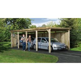 Einzelcarport Weka, braun, Carports, "Gr. 3"