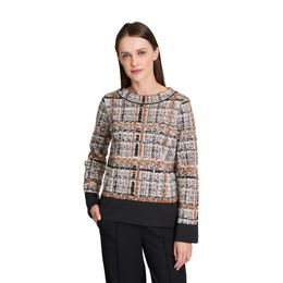 Betty Barclay Damen Strickpullover "Damen mit Jacquard", grau, Gr. 36, Strick, Obermaterial: 48% Baumwolle, 48% Polyacryl, 4% Polyester, Pullover,
