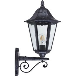 Eglo Wandleuchte "Navedo Au&szlig;en-Wandlampe, Wandlampe aus Aluguss und Glas, E27, IP44", 1, H: 47,5cm, 1 Stk.schwarz, Leuchten, Wand-/Deckenleuchte -