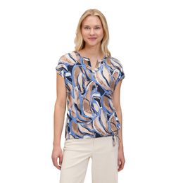 BETTY & CO BETTY & CO Damen Kurzarmshirt "Damen mit Tunnelzug", blau, Gr. S, Obermaterial: 50% Baumwolle, 50% Modal, Shirts