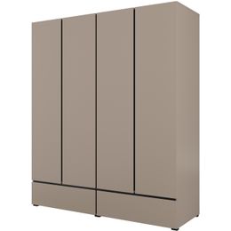 Drehtürenschrank OTTO HOME, B:180cm H:210cm T:59,5cm, braun, FSC-zertifizierter Holzwerkstoff, Melamin, Metall, Schränke, "Cross, moderner griffloser