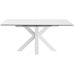 Esstisch, H:81cm, wei&szlig;, SET ONE BY Musterring, K&uuml;che, Tische, "New Atlanta", Platte rechteckig mit schweizer Kante, ausziehbar, Stern-Gestell