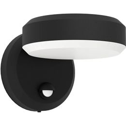 Eglo Wandleuchte "Fornaci Wandlampe, Au&szlig;enleuchte Hauswand, Metall und Kunststoff, IP44", 3, H: 13,5cm, 1 Stk.schwarz, Leuchten