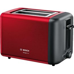 Bosch Toaster "TAT3P424DE DesignLine", B:30cm H:19,5cm T:17cm, rot, Toaster