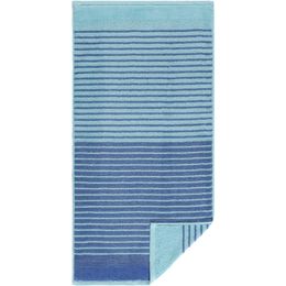 Duschtuch Egeria, B:70cm L:140cm, blau, Walkfrottee, Obermaterial: 100% Baumwolle, Handt&uuml;cher, "Maris", Double Face mit Streifen, reine Baumwolle