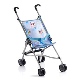 Bayer Chic 2000 CHIC2000 Kinder Puppenbuggy "Mini-Buggy", blau, Kunststoff, Polyester, Stahl, B:28cm H:55cm T:51cm, Puppenwagen