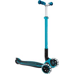 Globber Kinder Tretroller "ACE LIGHTS, mit Leuchtrollen"blau, B:37cm L:61cm, Roller